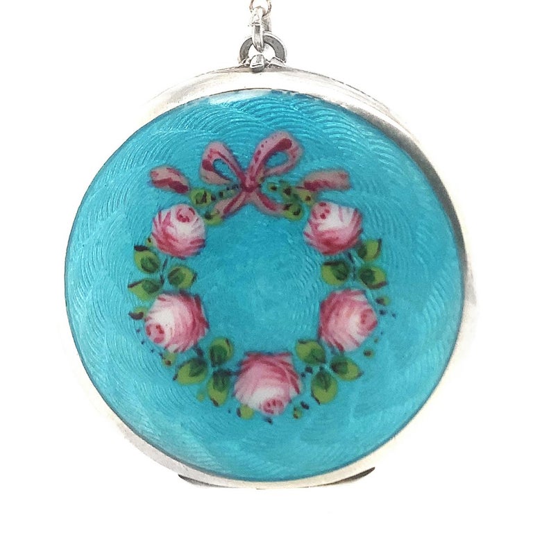 Antique Sterling and Enamel Locket For Sale at 1stDibs | vintage ...