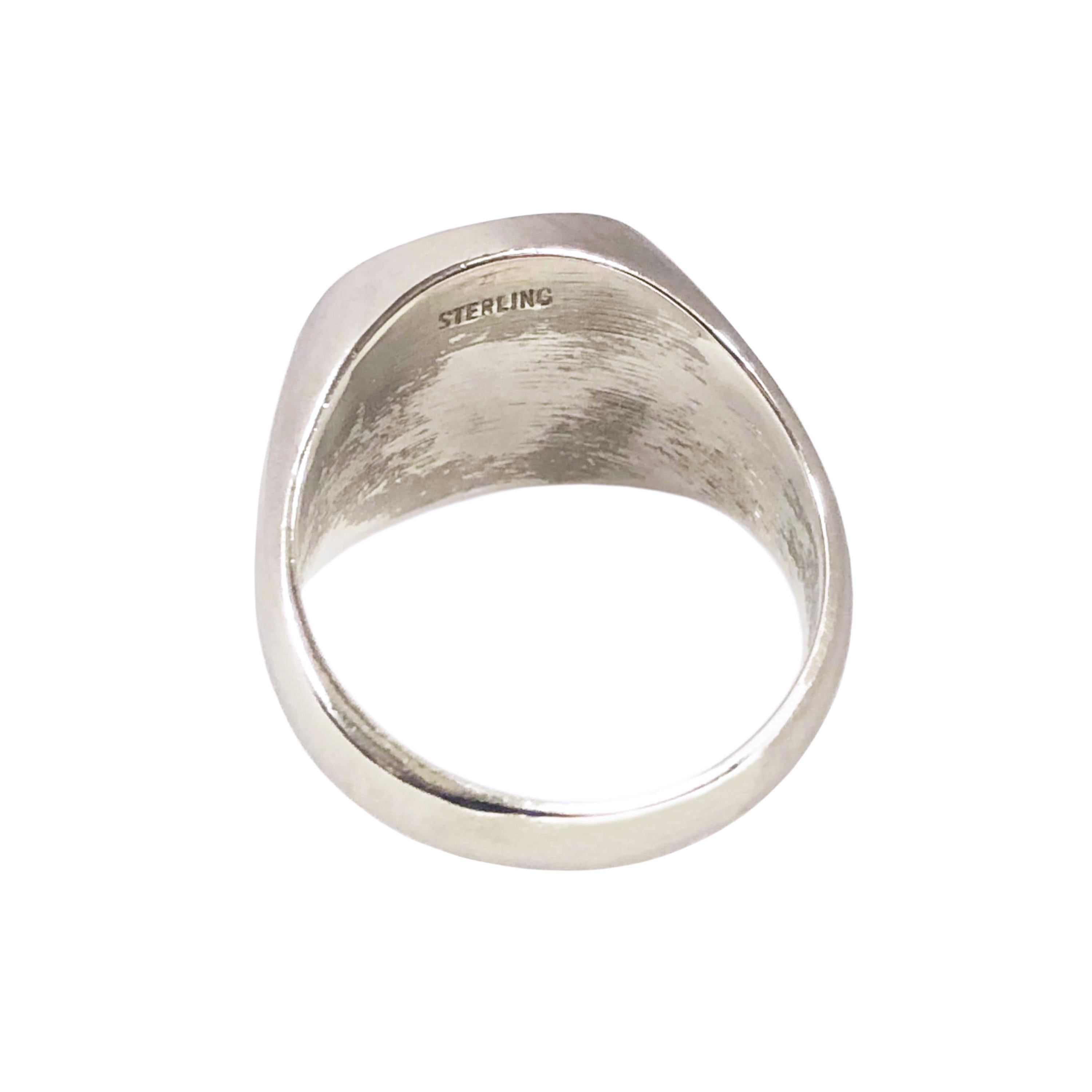 Antique Sterling Signet Ring at 1stDibs
