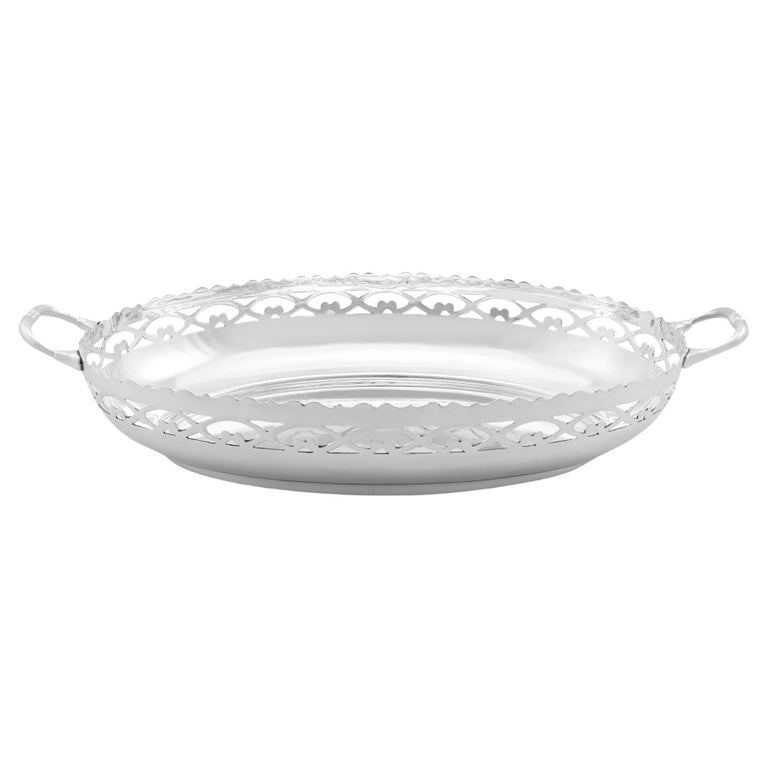 Antique Sterling Silver Bread Dish For Sale at 1stDibs