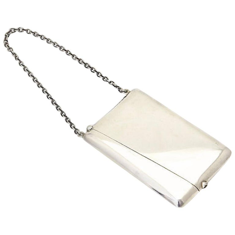 Antique Sterling Silver Calling Card Case Handbag at 1stDibs