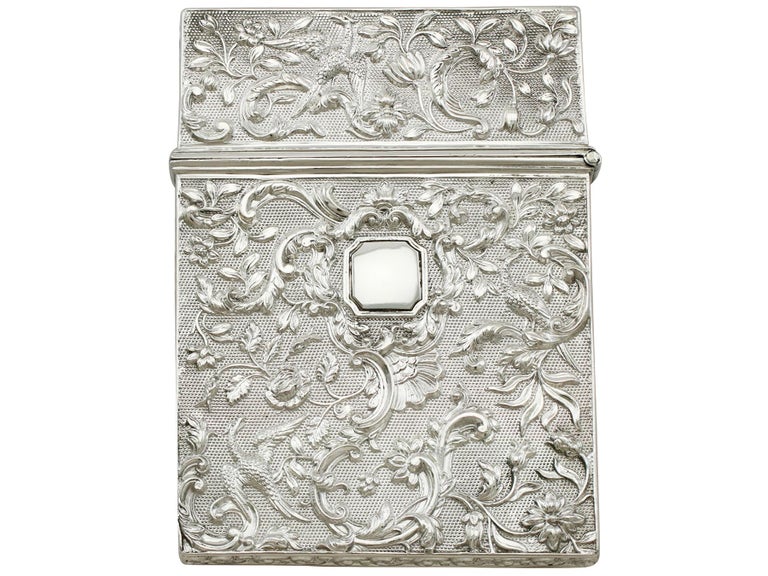 Antique Sterling Silver Card Case, 1835 at 1stDibs
