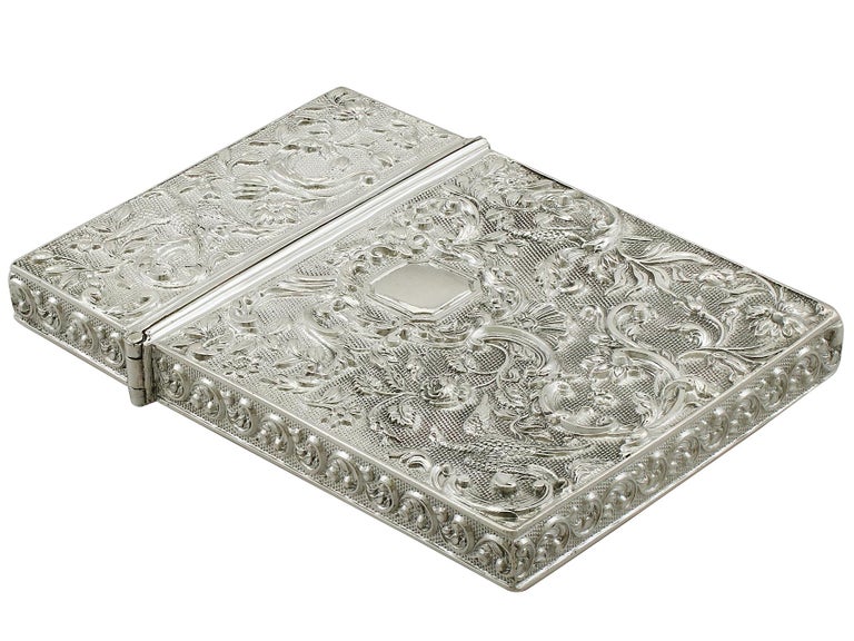 Antique Sterling Silver Card Case, 1835 at 1stDibs