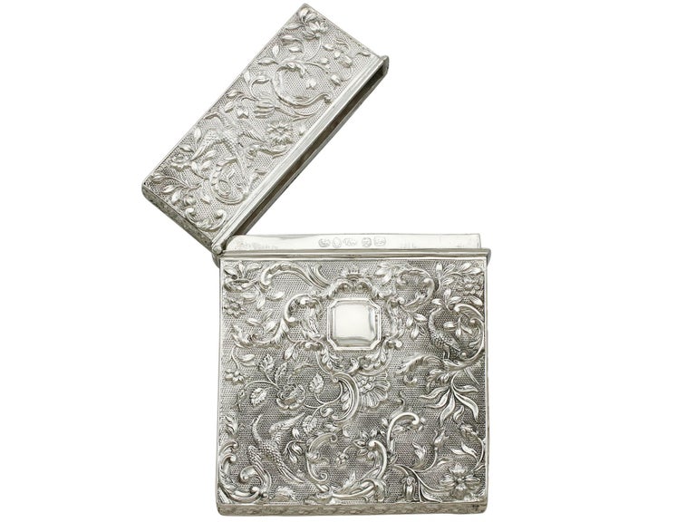 Antique Sterling Silver Card Case, 1835 at 1stDibs