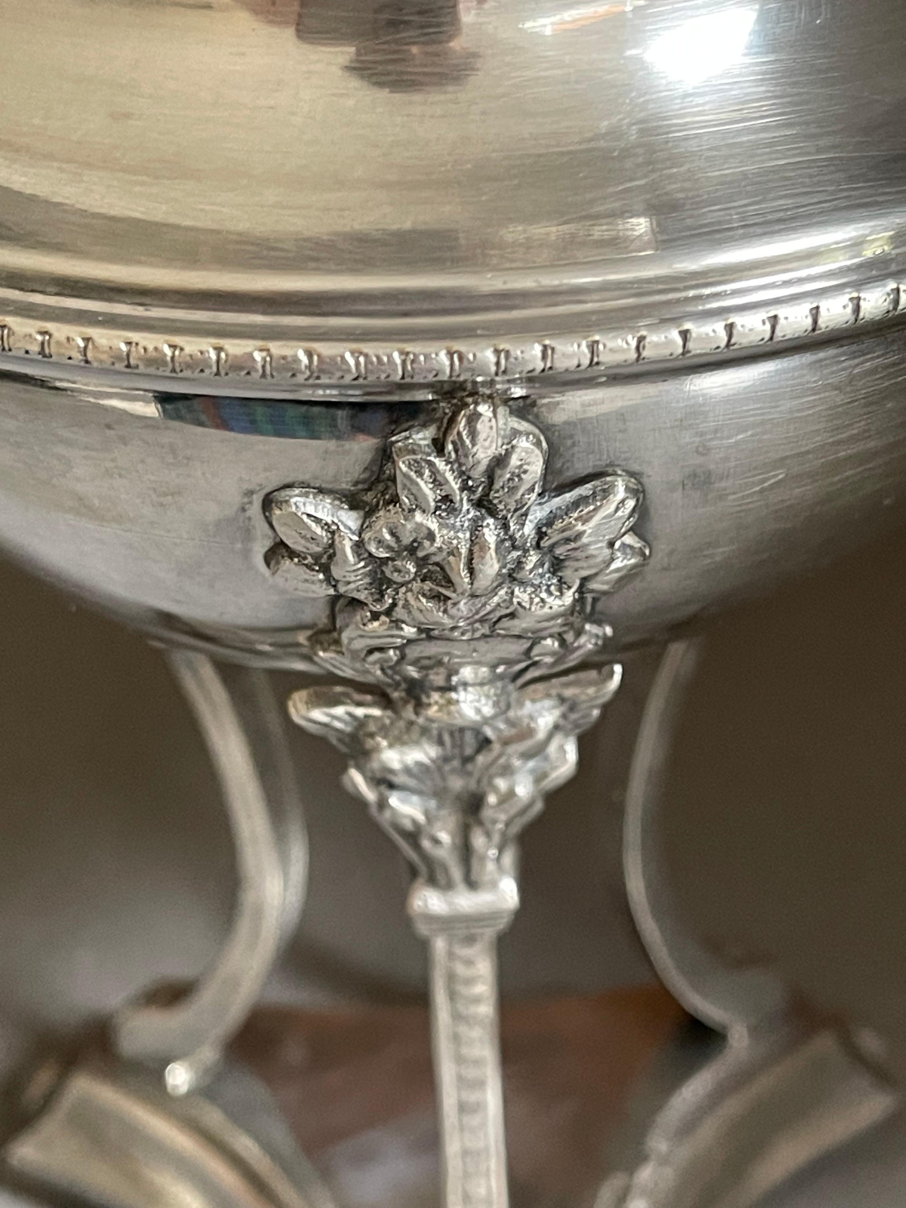 Antique Silver Cup, European Rococo Decorative Bowl Cup and Lid Sugar ...