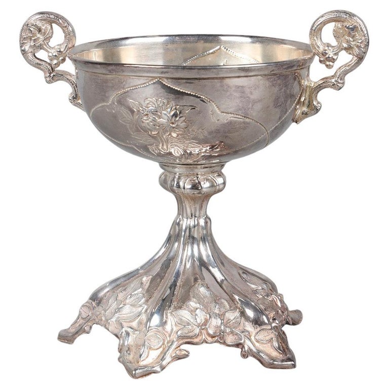 Antique Sterling Silver Cup, European Rococo Decorative Cup for Sale ...