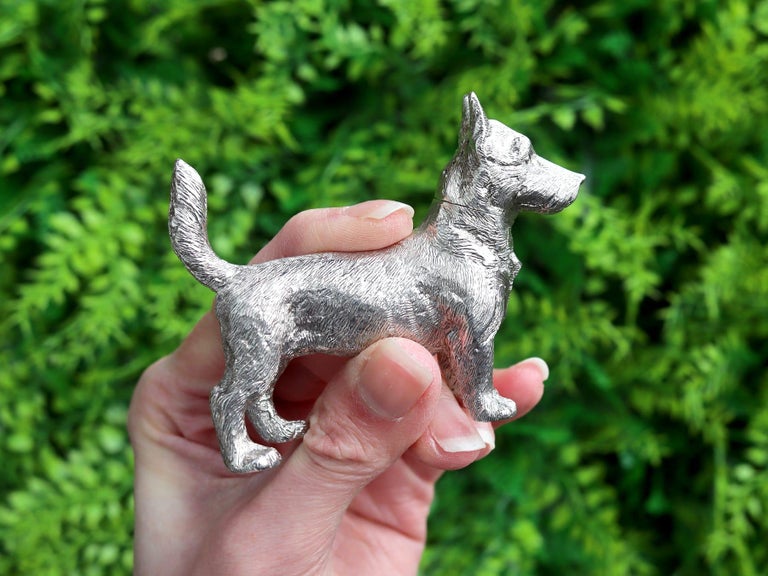 Antique Sterling Silver Dog Pepper For Sale at 1stDibs