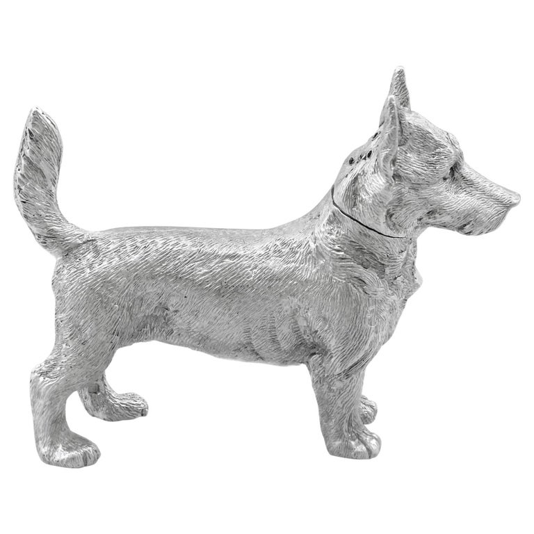 Antique Sterling Silver Dog Pepper For Sale at 1stDibs