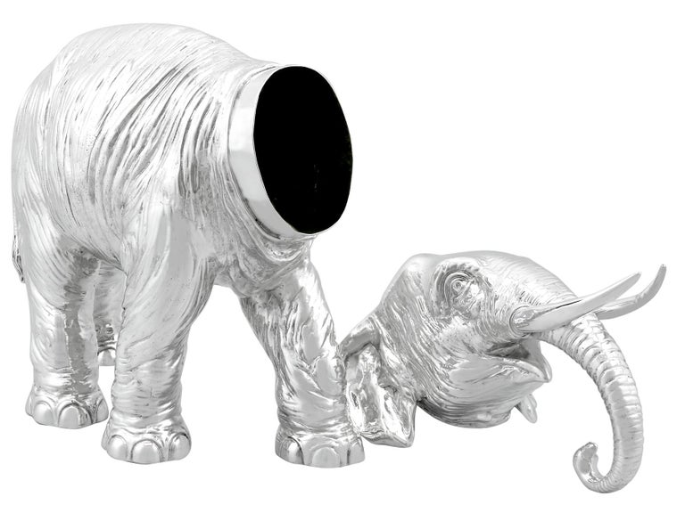 Antique Sterling Silver Elephant Sugar Box For Sale at 1stDibs