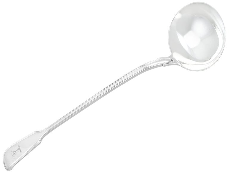 Antique Sterling Silver Fiddle and Thread Pattern Gravy Spoon and Sauce ...