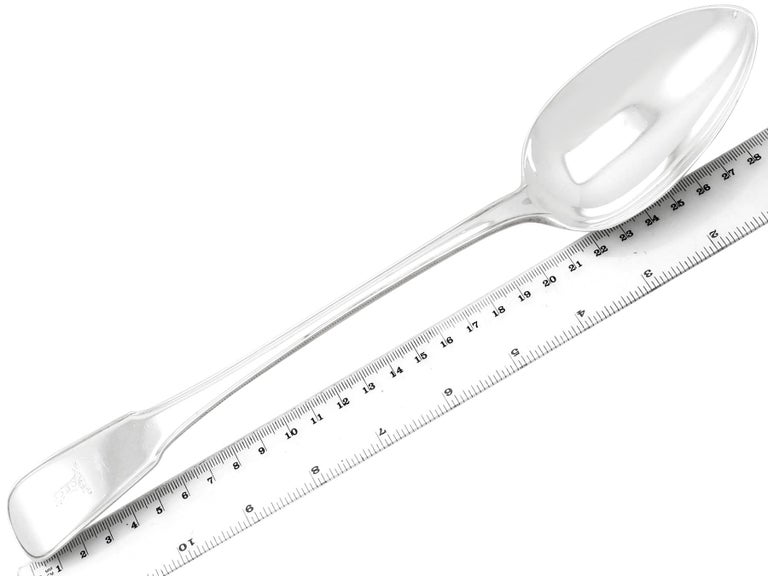 Antique Sterling Silver Fiddle Thread and Drop Gravy Spoons For Sale at ...