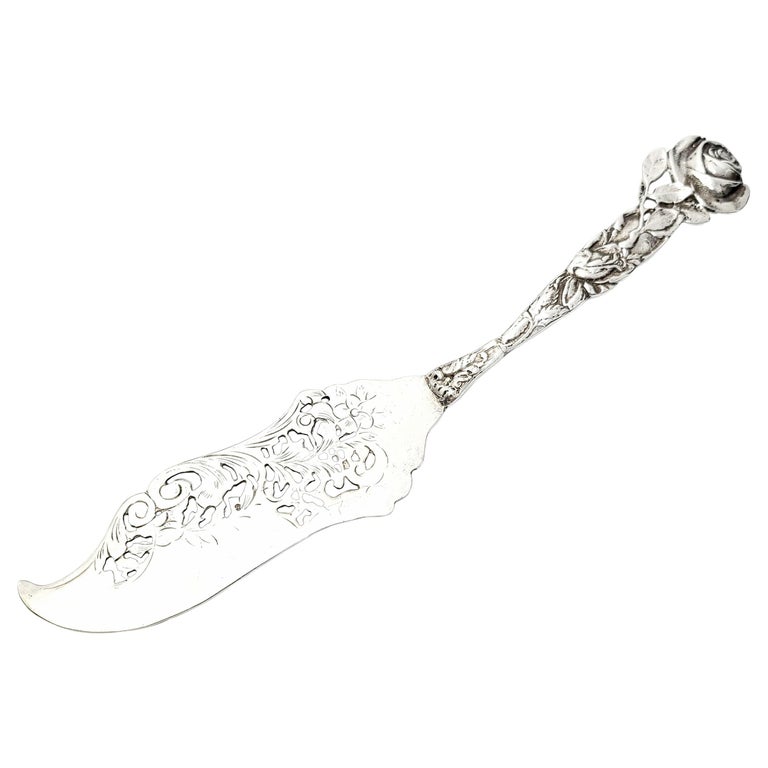 Antique Sterling Silver Fish Serving Knife For Sale at 1stDibs