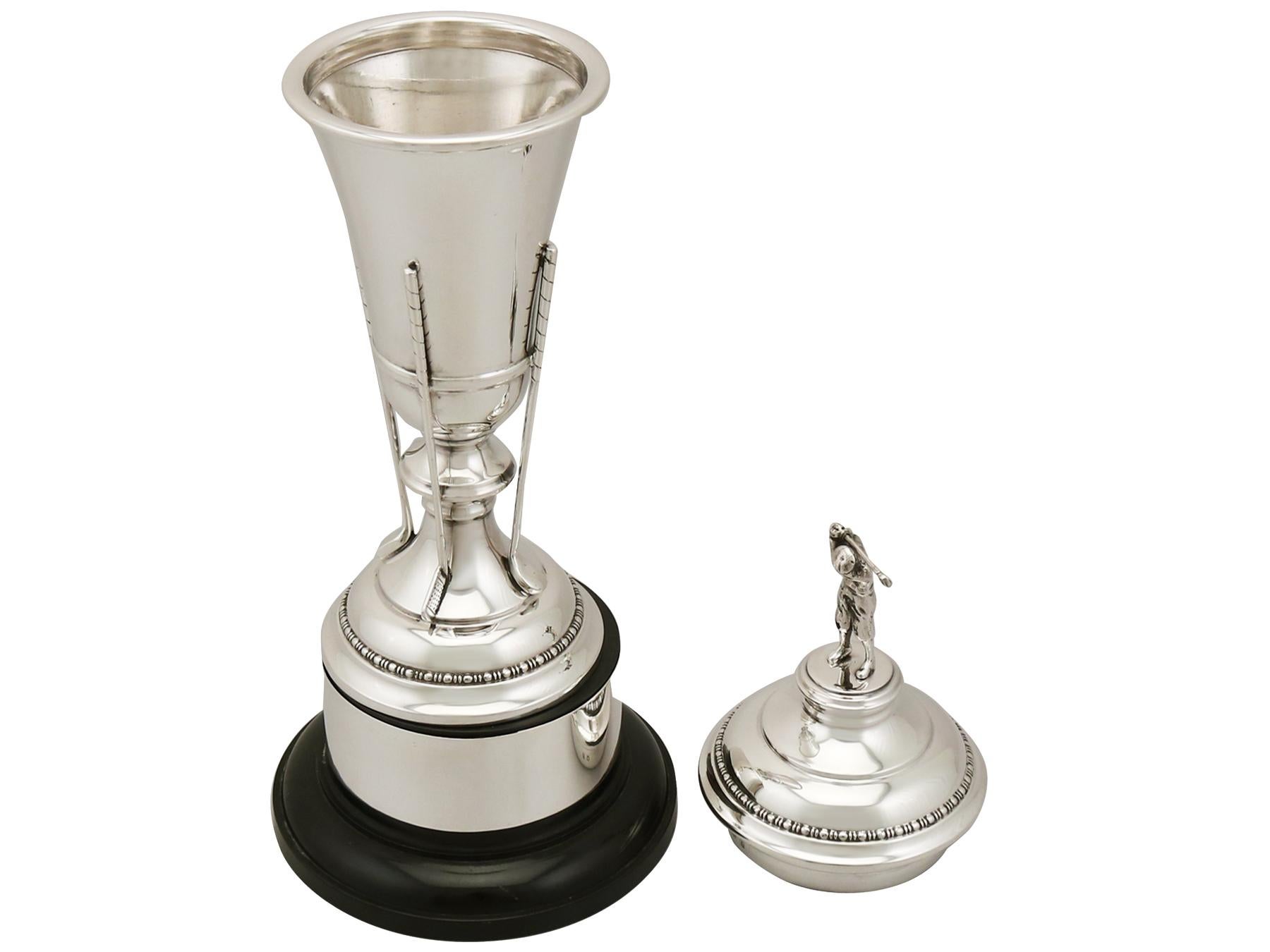 Antique Sterling Silver Golf Trophy Cup, 1935 at 1stDibs | antique golf ...
