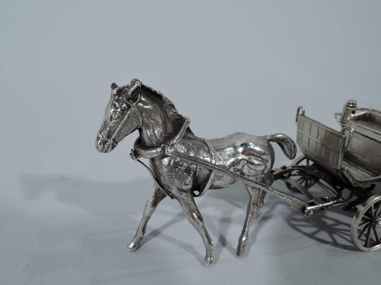 Antique Sterling Silver Horse-Drawn Brougham Carriage For Sale at ...