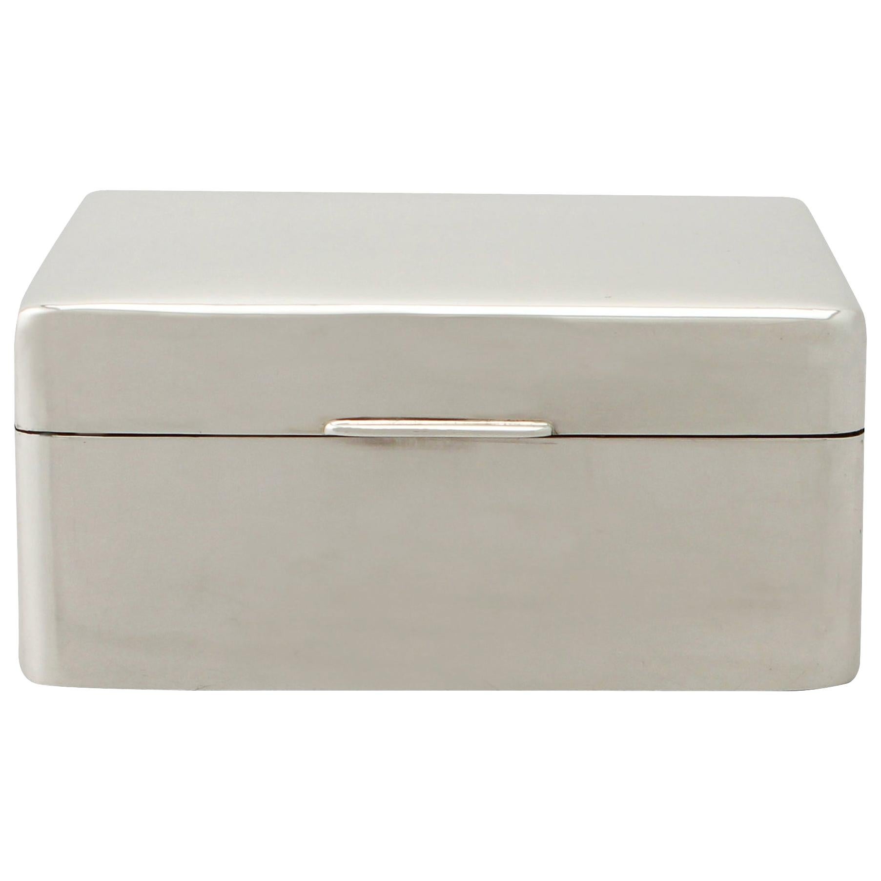 Sterling Silver Footed and Hinged Jewelry Box at 1stdibs