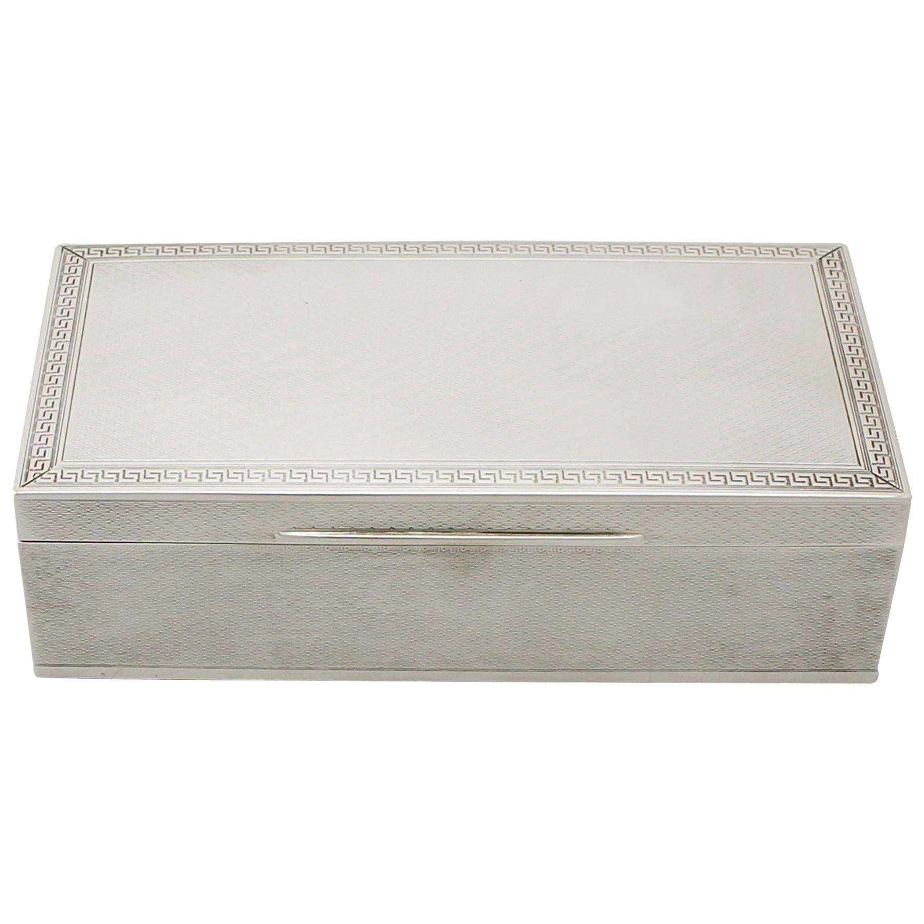 Sterling Silver Footed and Hinged Jewelry Box at 1stdibs