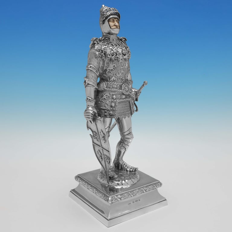 Antique Sterling Silver Models of King Arthur and Maria Bianca Sforza ...