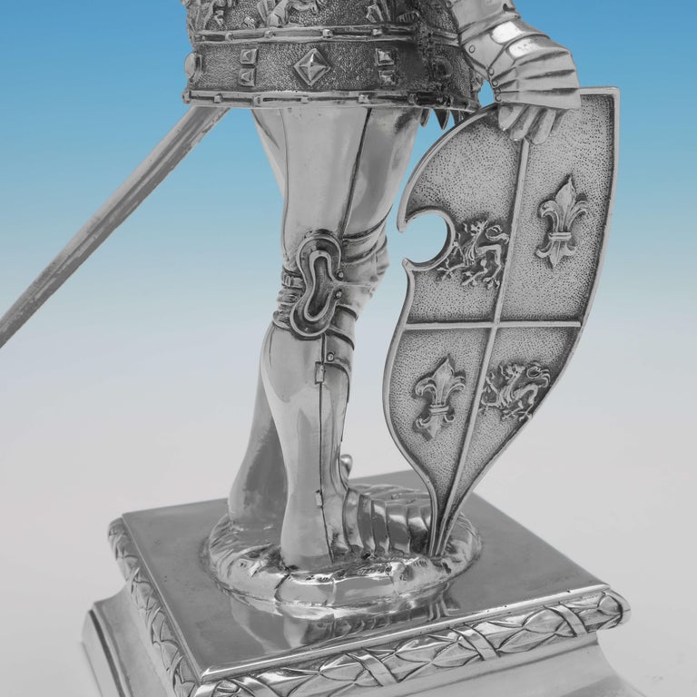 Antique Sterling Silver Models of King Arthur and Maria Bianca Sforza ...
