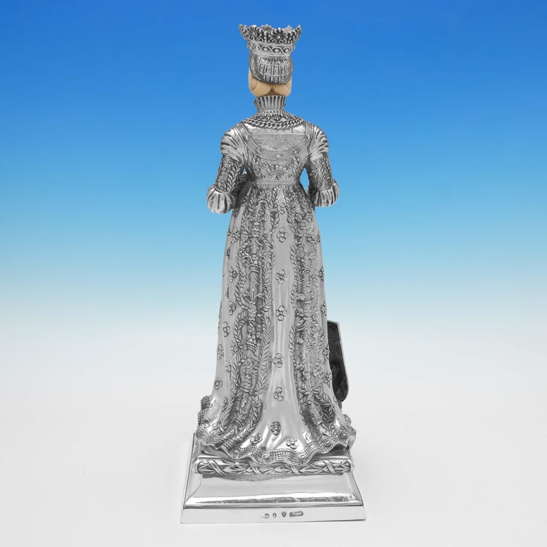Antique Sterling Silver Models of King Arthur and Maria Bianca Sforza ...