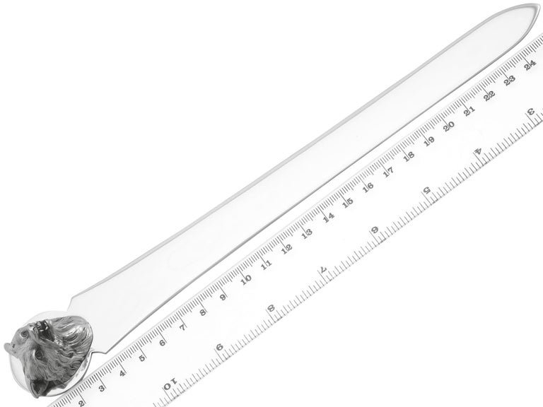 Thomas Callow and Son Antique Sterling Silver Paper Knife For Sale at ...