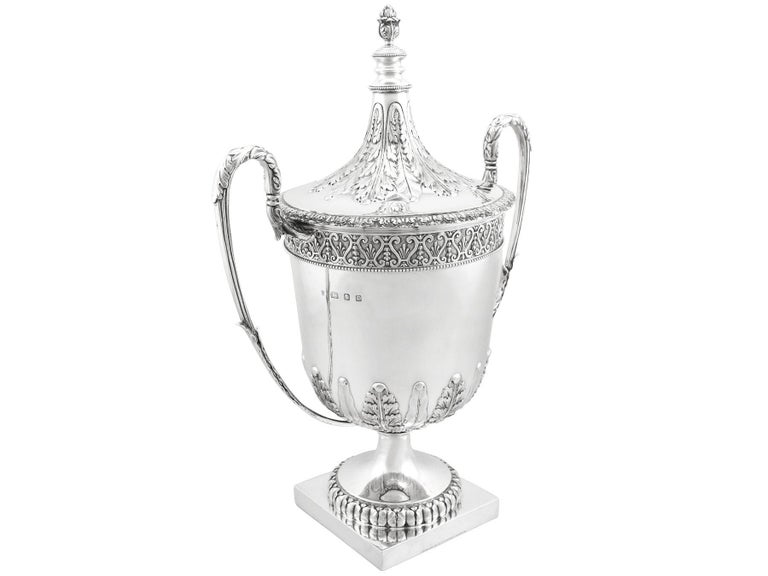 Antique Sterling Silver Presentation Cup and Cover by C S Harris and ...