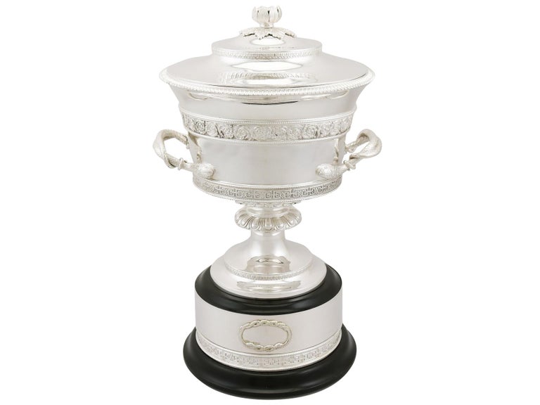 Antique Sterling Silver Presentation Cup and Cover at 1stDibs