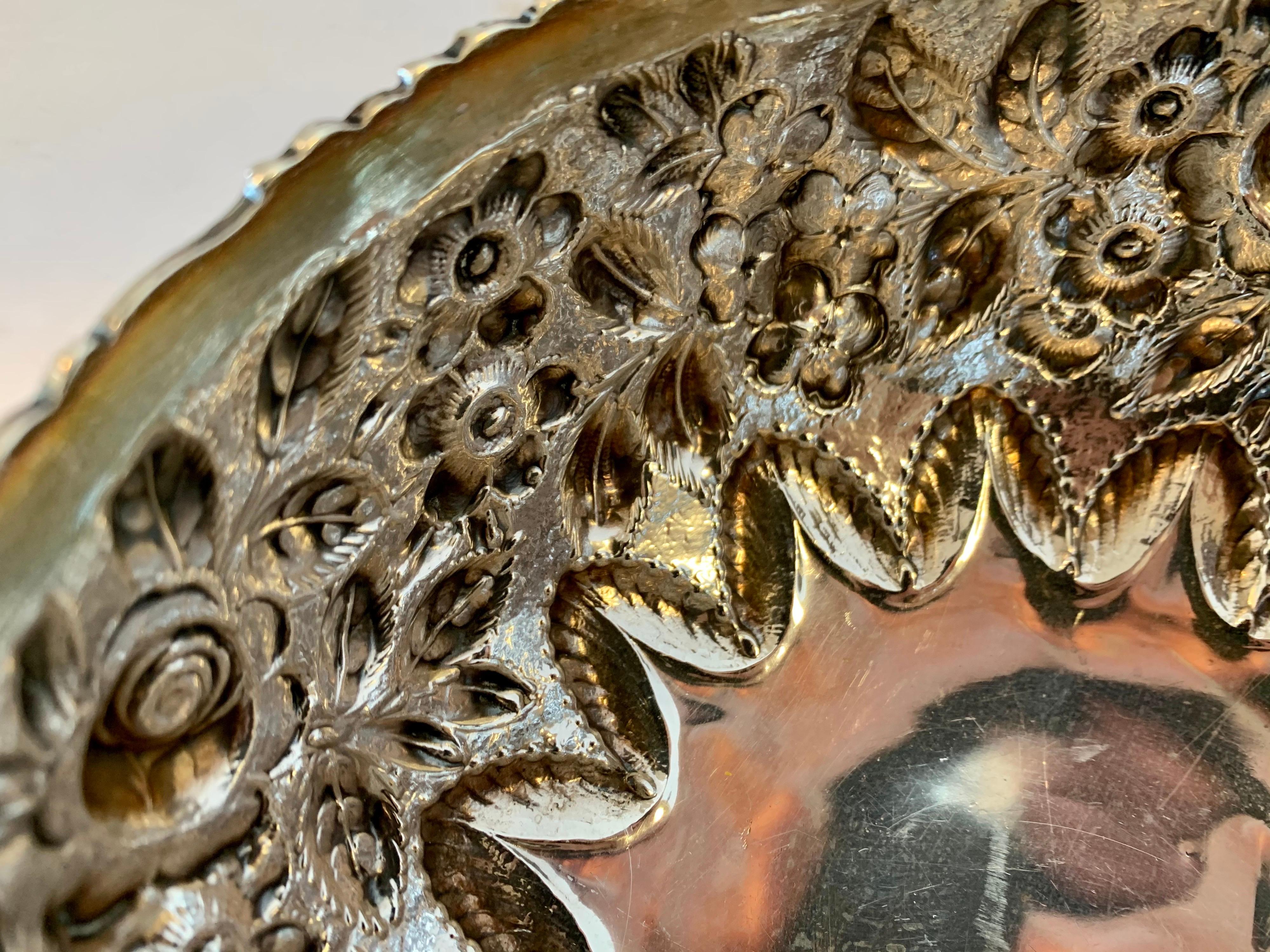 Antique Sterling Silver Repoussé Bowl at 1stDibs | repousse bowl