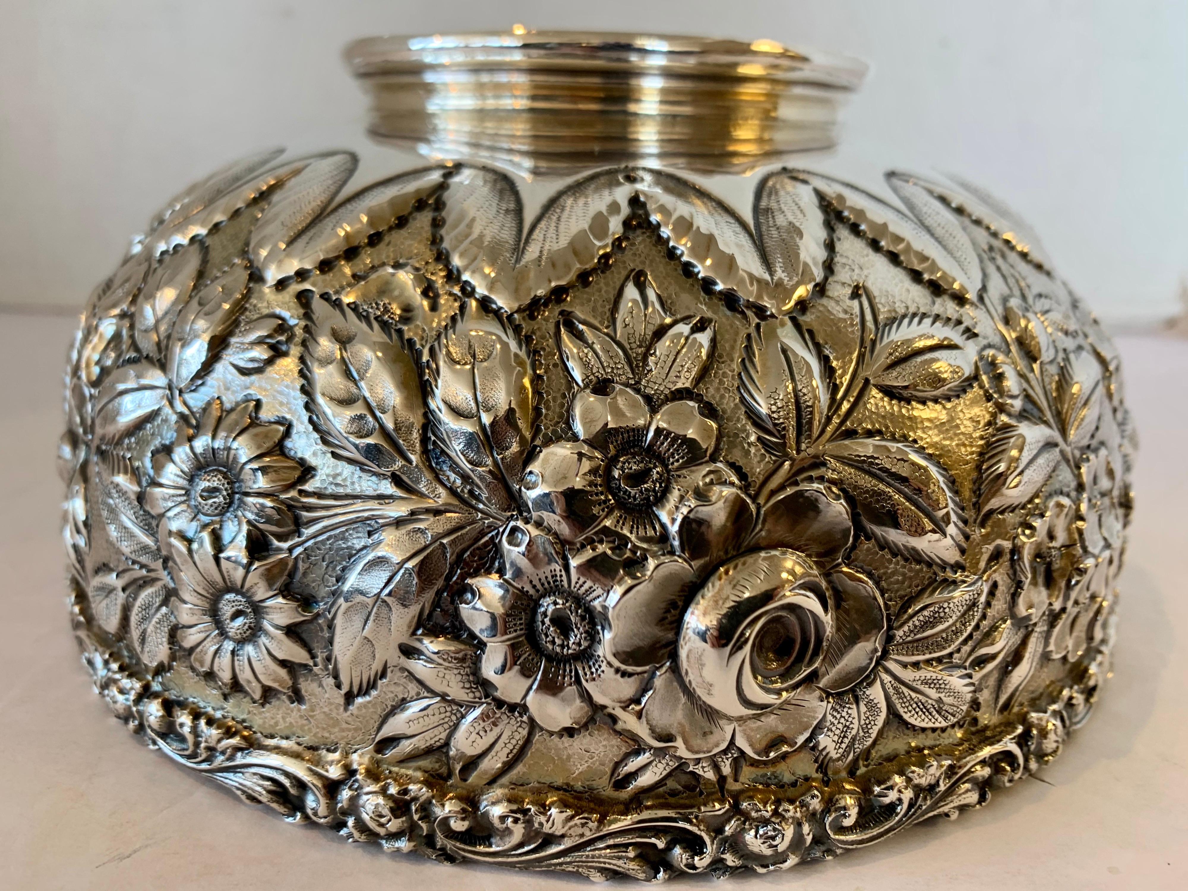 Antique Sterling Silver Repoussé Bowl at 1stDibs | repousse bowl