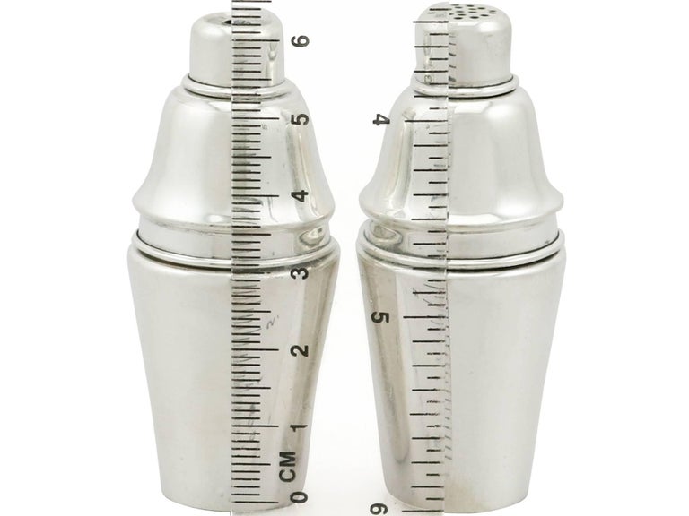Antique Sterling Silver Salt and Pepper Set by Levi and Salaman at 1stDibs