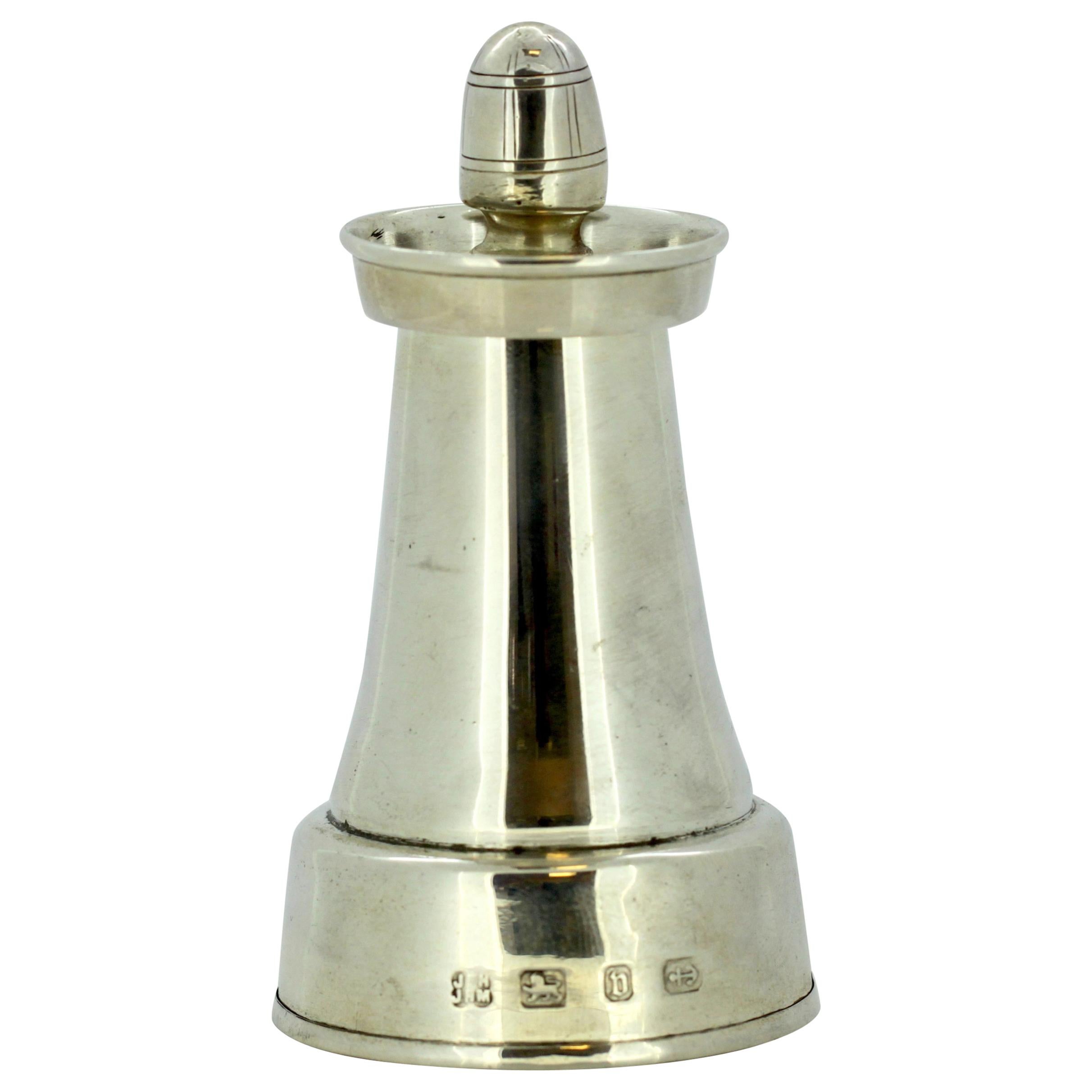 Antique Edwardian Sterling Silver and Glass Pepper Grinder from 1909 ...