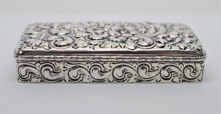 Antique Sterling Silver Snuff Box at 1stDibs