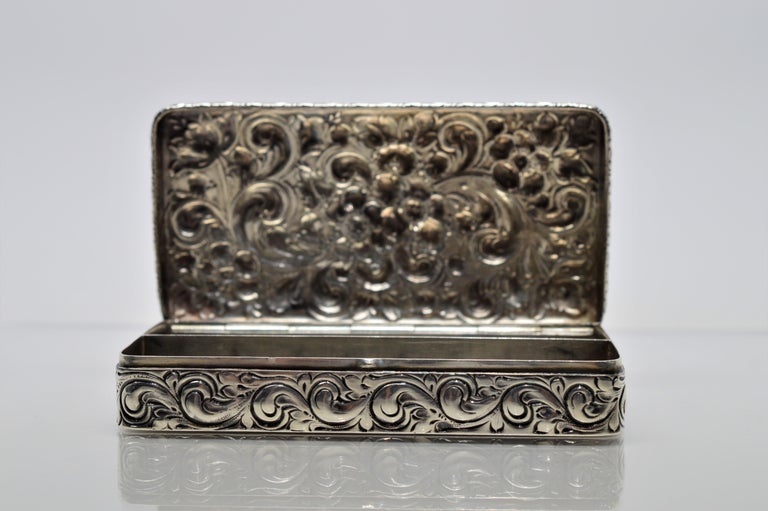 Antique Sterling Silver Snuff Box at 1stDibs