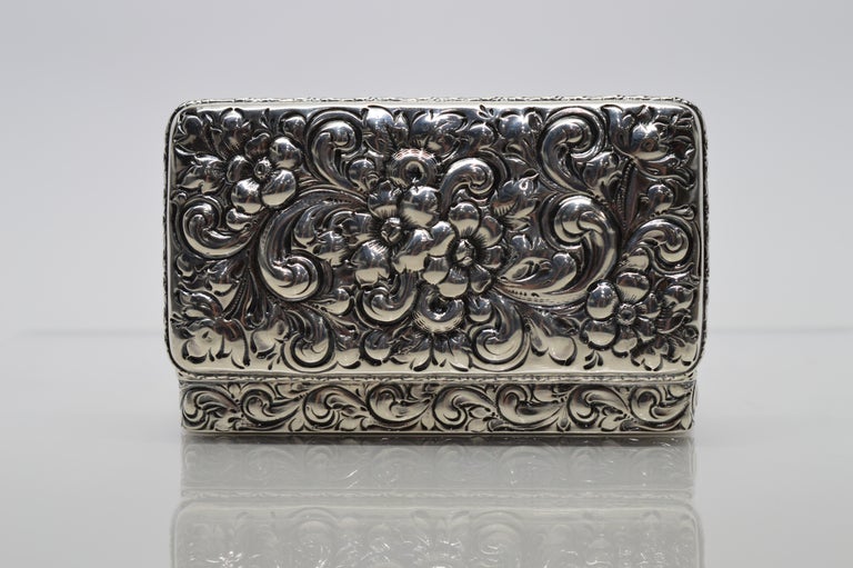 Antique Sterling Silver Snuff Box at 1stDibs