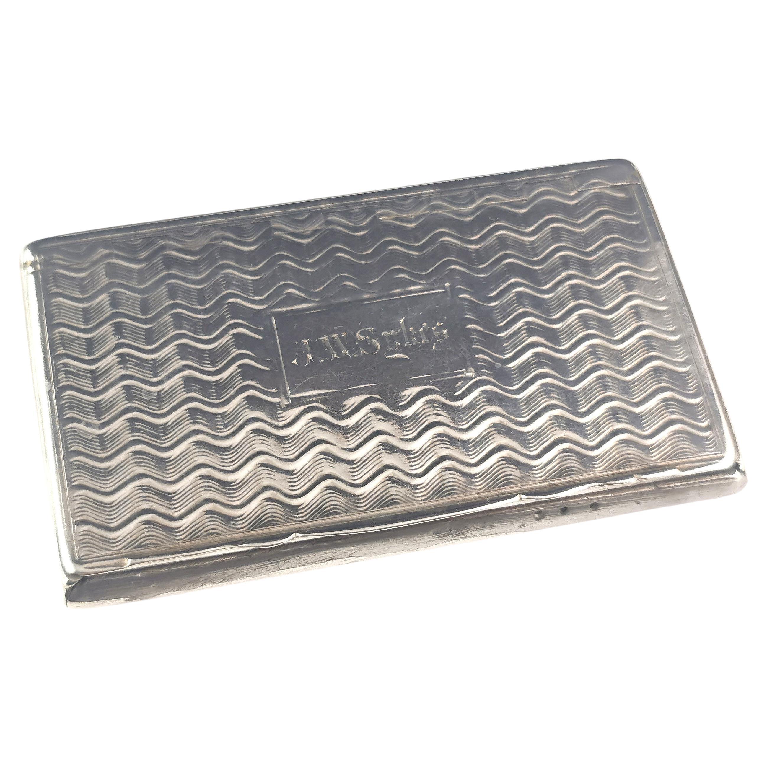 Antique sterling silver snuff box, William IV For Sale at 1stDibs