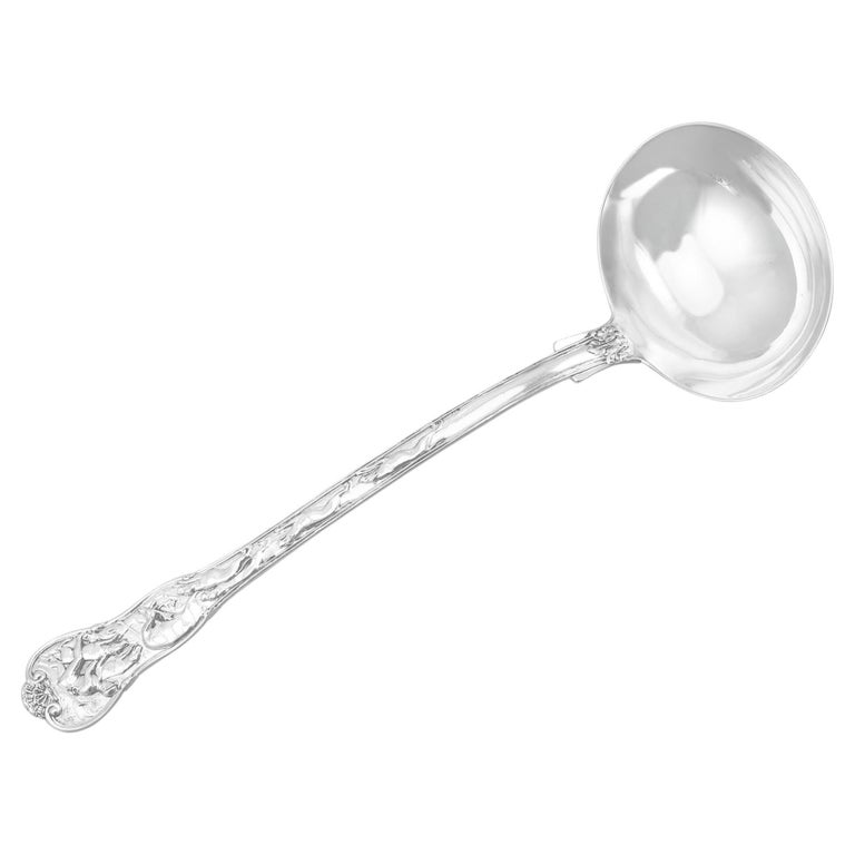 Antique Sterling Silver Stag Hunt Pattern Soup Ladle by Paul Storr For ...