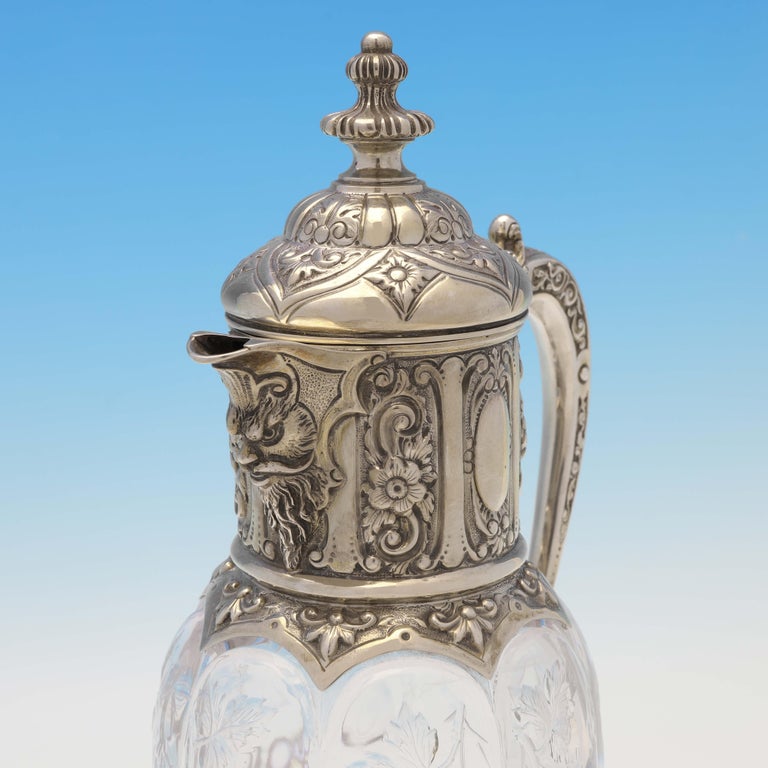 Antique Sterling Silver and Stourbridge 'Rock Crystal' by Thomas Webb ...