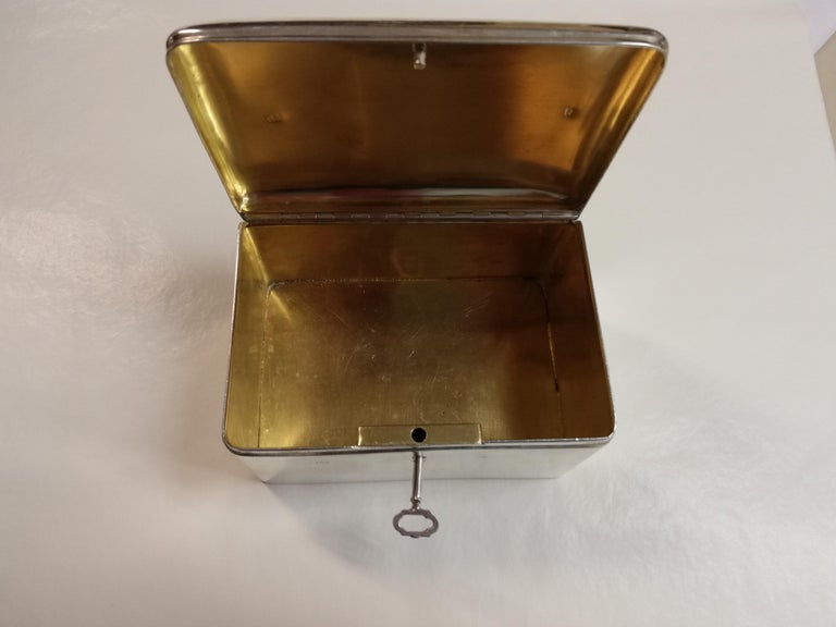 Antique Sterling Silver Sugar Box For Sale at 1stDibs