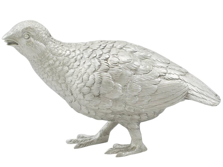 Antique Sterling Silver Table Birds, 1938 at 1stDibs