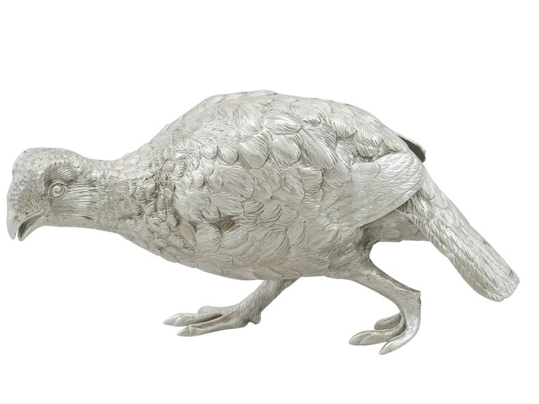 Antique Sterling Silver Table Birds, 1938 at 1stDibs