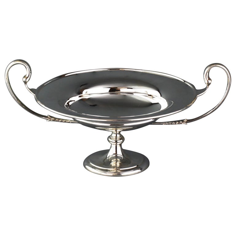 Antique Sterling Silver Tazza Dish, London, 1921 For Sale at 1stDibs
