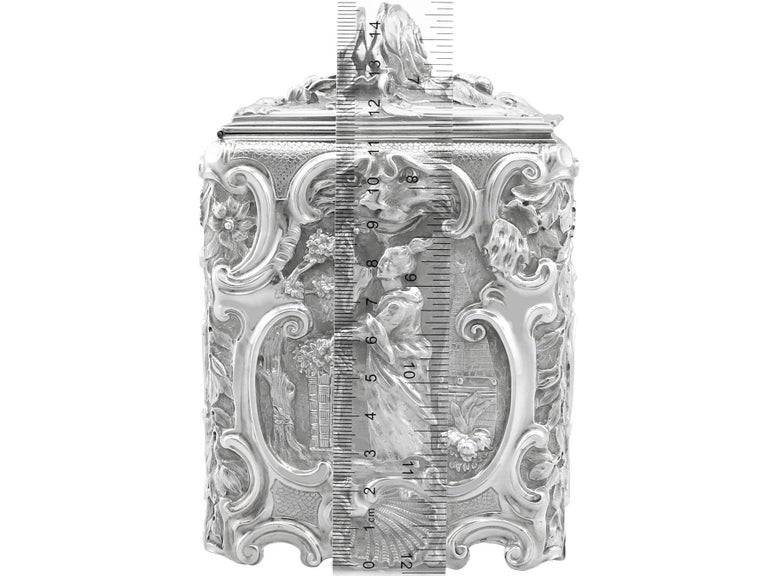 Antique Sterling Silver Tea and Sugar Cadies For Sale at 1stDibs