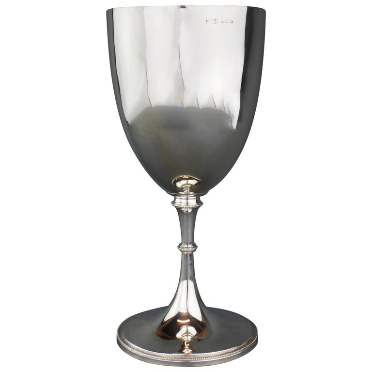 Antique Sterling Silver Very Large Goblet, London 1909, James Dixon and ...