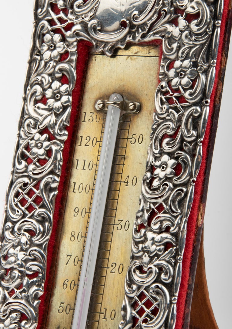 Antique Sterling Silver Victorian Desk Stand Fluid Thermometer by H ...