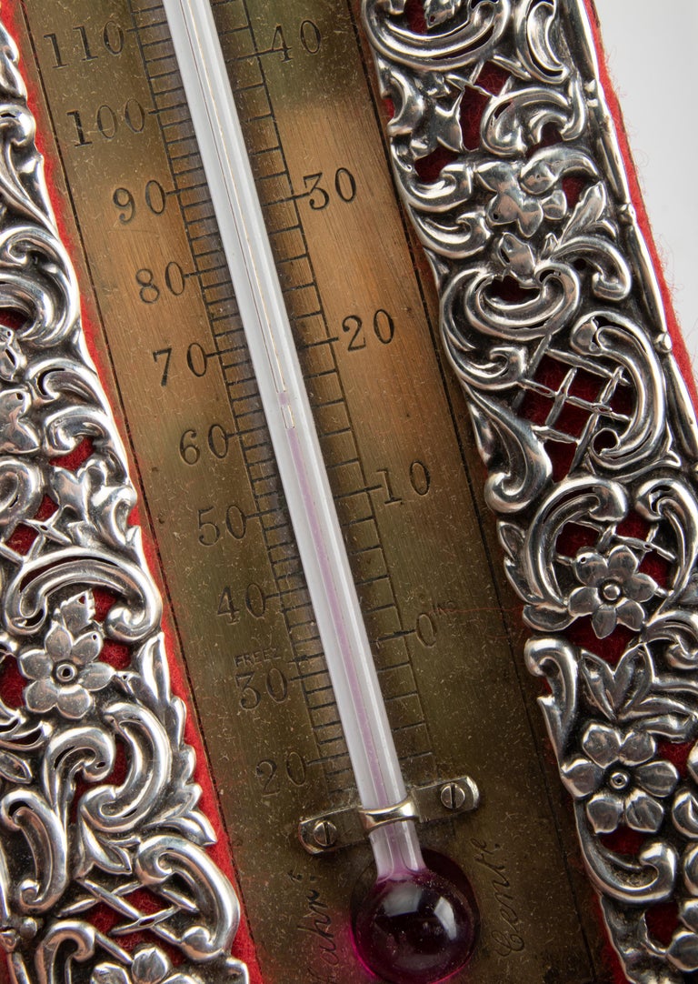 Antique Sterling Silver Victorian Desk Stand Fluid Thermometer by H ...