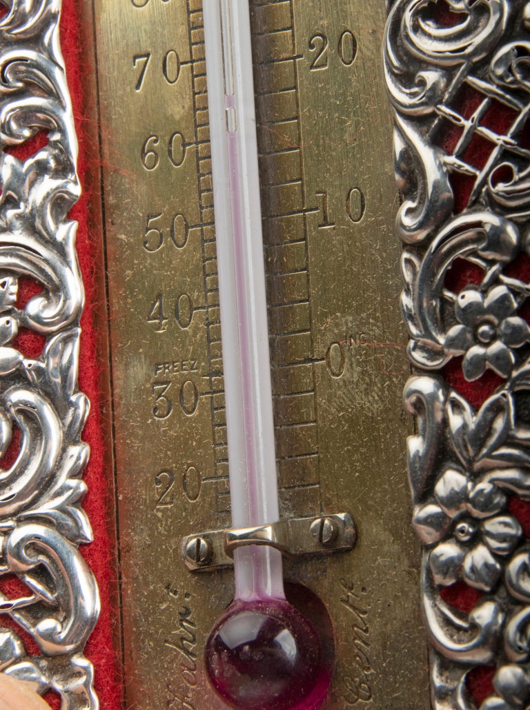 Antique Sterling Silver Victorian Desk Stand Fluid Thermometer by H ...
