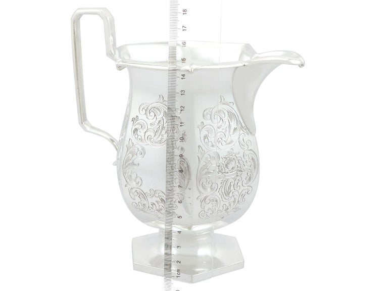 Antique 1929 Sterling Silver Water/Cordial Jug For Sale at 1stDibs