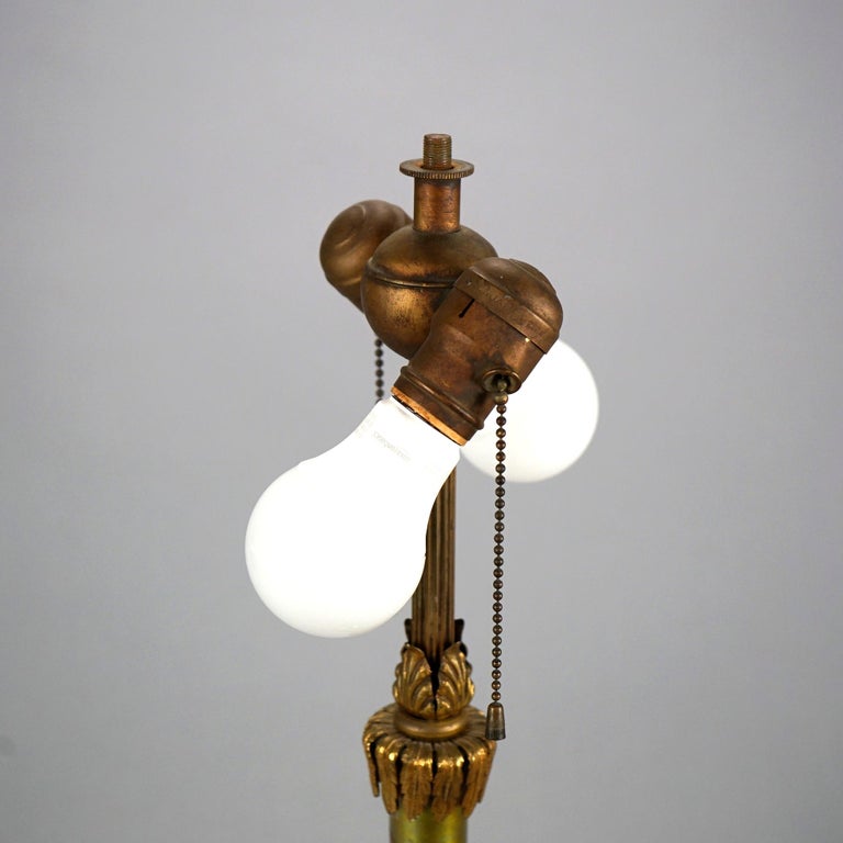 Antique Steuben Aurene Art Glass Table Lamp, circa 1920 For Sale at 1stDibs