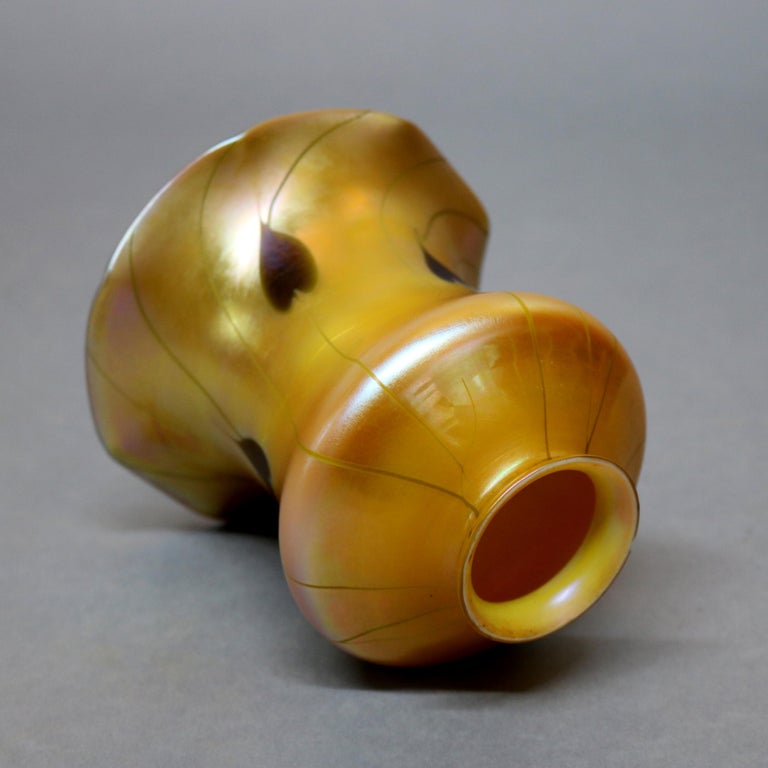 Antique Steuben Heart and Vine Ruffled Rim Art Glass Lamp Shade, circa ...