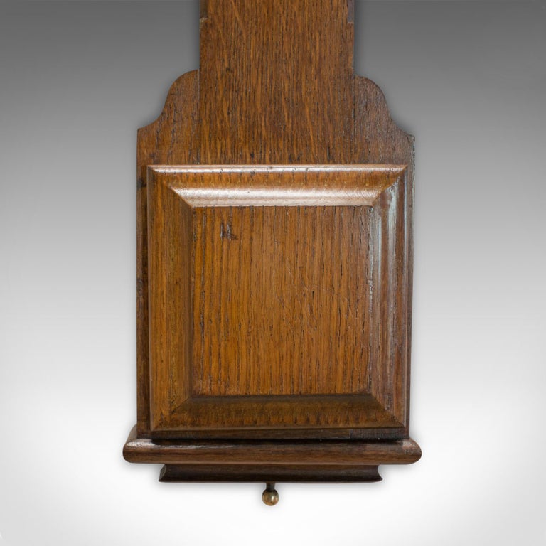 Antique Stick Barometer, English, Oak, Twin Vernier, Army and Navy ...