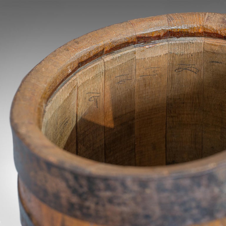 Antique Stick Stand, English, Oak, Iron, Barrel, Umbrella, Cask ...