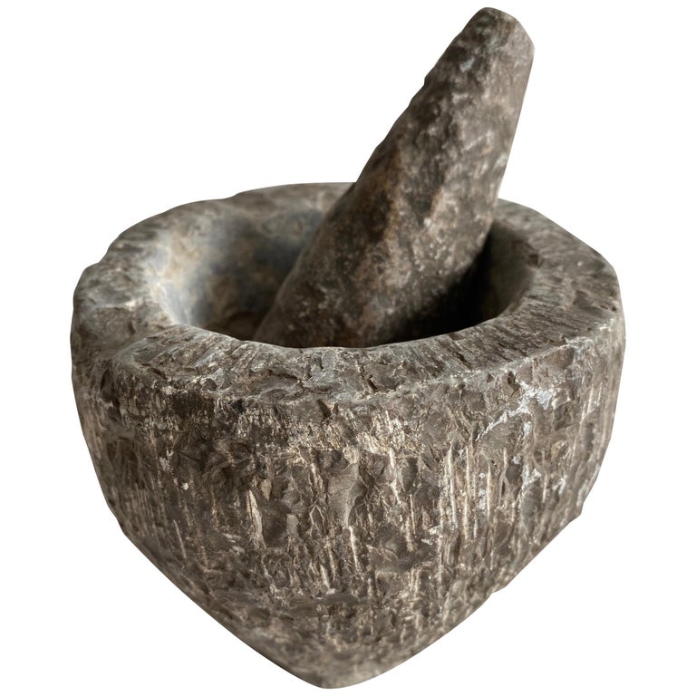 Antique Stone Mortar and Pestle Set at 1stDibs